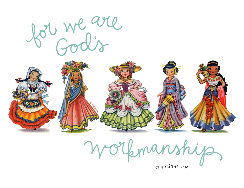 Dolls of The World Scripture Art Free Printable Hope Ink
